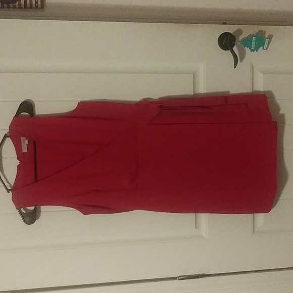 LOFT | Dresses | Nwt Dress Loft Red Size 6 Faux Wrap | Poshmark